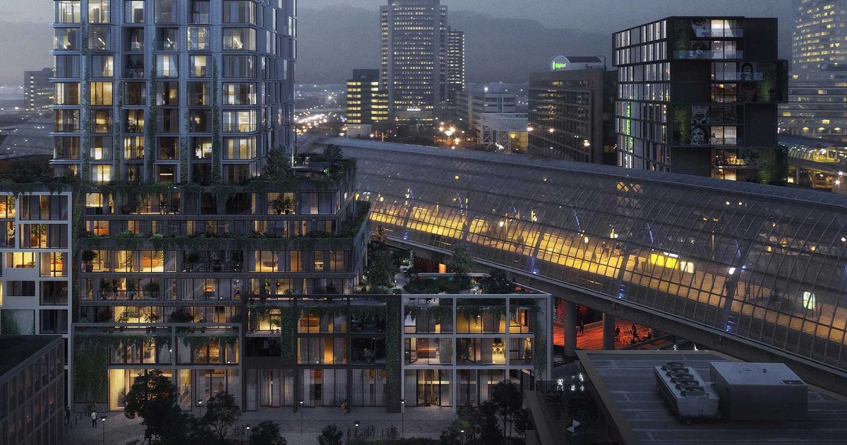 Crossroads residential complex, Sloterdijk district, Amsterdam - Green ...