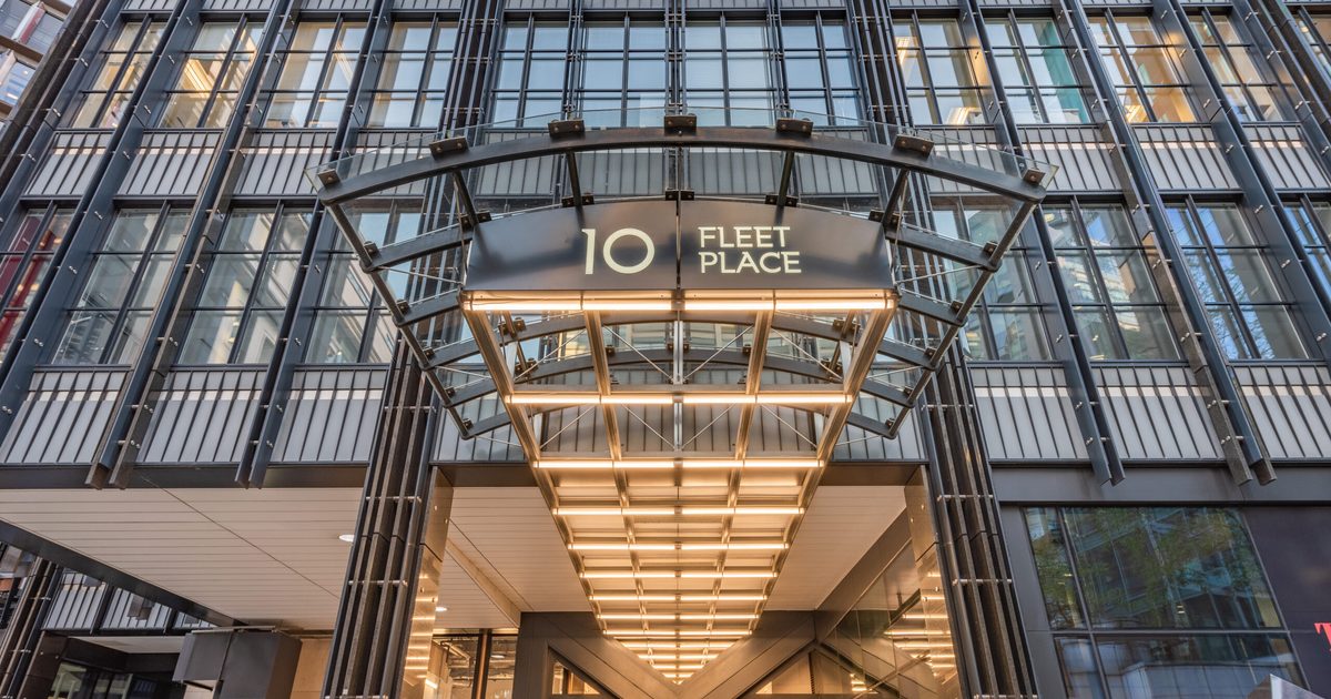 Addington lets another 20,000 sq ft at 10 Fleet Place - Green Street News
