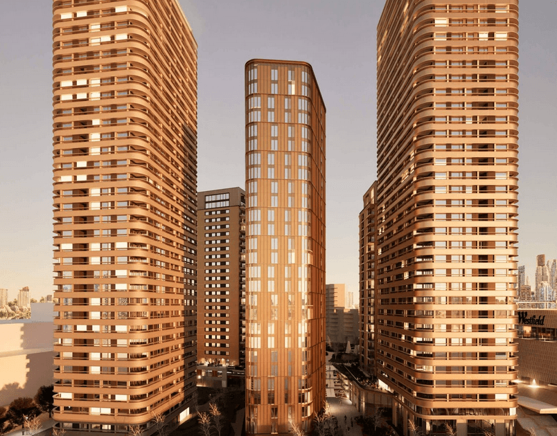 URW returns with long-running £1.3bn Westfield towers plan - Green ...